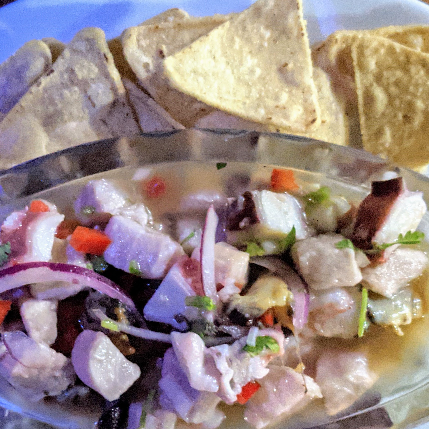 Mixed seafood ceviche by Bismarck at Black Marlin, Barco Quebrado ...